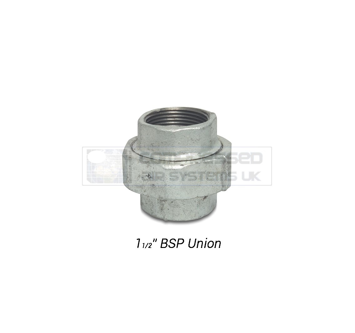 1 1/2" BSP Galvanized Union