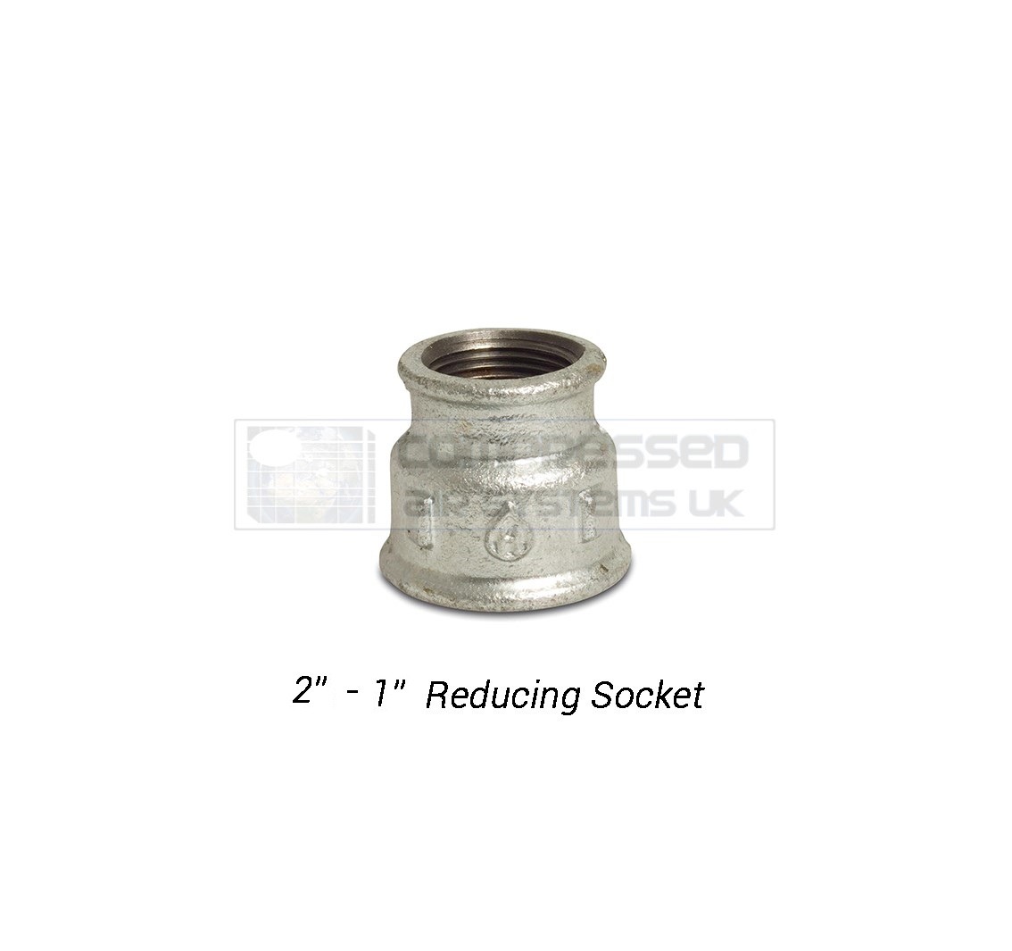 2" - 1" Galvanized Reducing Socket | Compressed Air Systems UK and ...