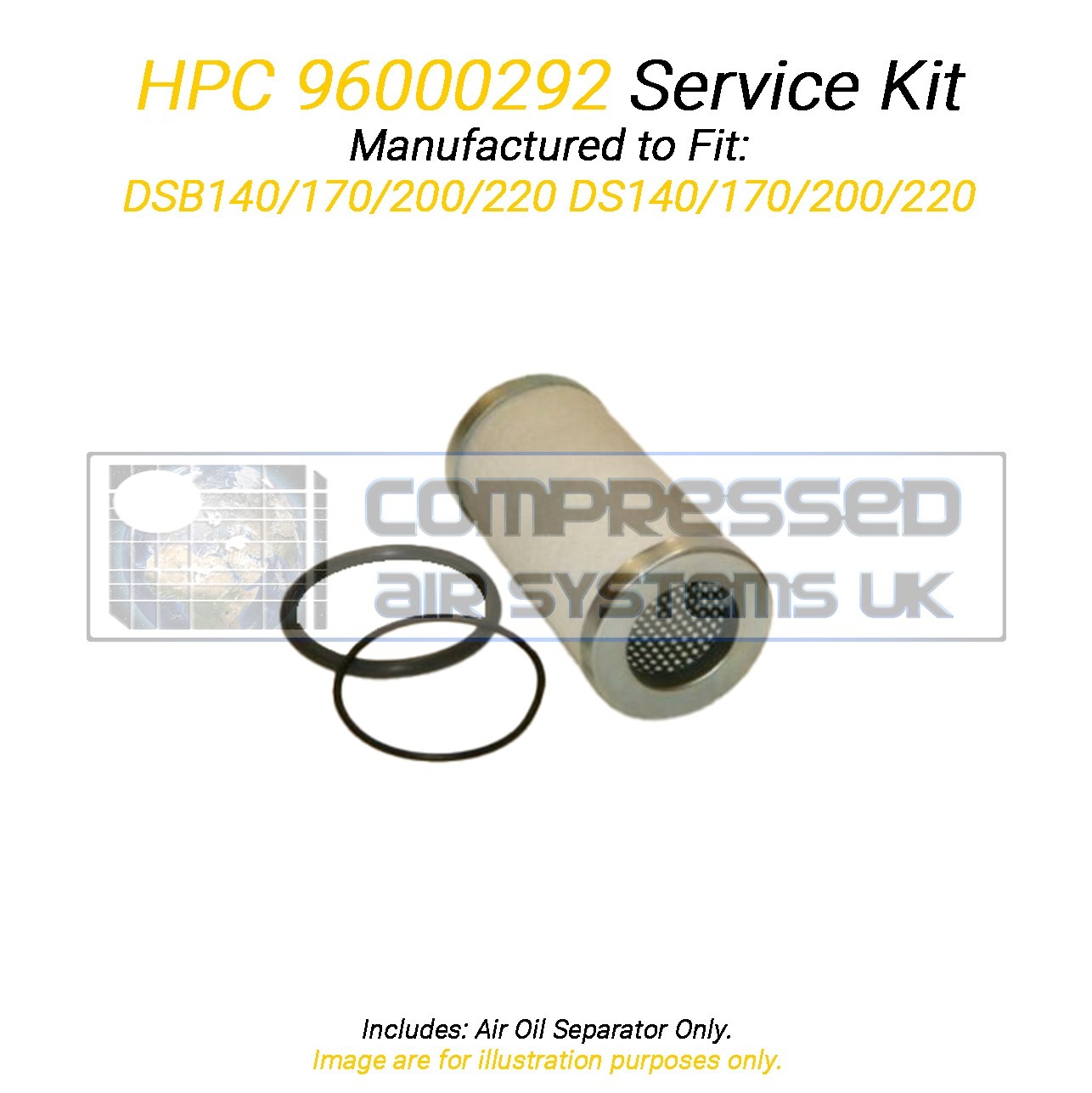 HPC 96000213 Equivalent Service Kit - Manufactured to Fit SK18/25 AS35