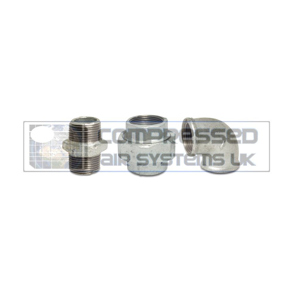 Galvanised Air Line Fittings, Valves & Brackets