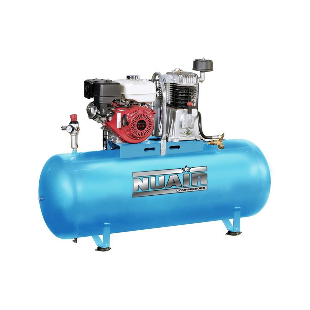 Nuair Petrol Receiver Mounted Air Compressors | Compressed Air Systems UK and Tanair Compressors