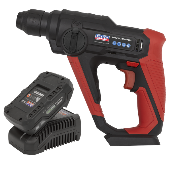 Sealey CP20VSDSKIT1 │ SV20 Series SDS Plus Cordless Rotary Hammer Drill ...