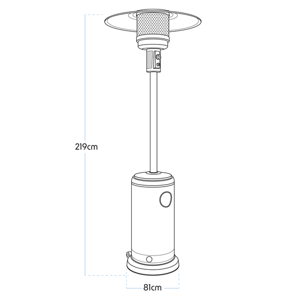 Sealey DG2 │ Dellonda Outdoor Garden Gas Patio Heater 13kW Commercial ...