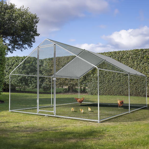 Sealey DG279 │ Dellonda Walk-In Galvanized Steel Chicken Run with Roof ...