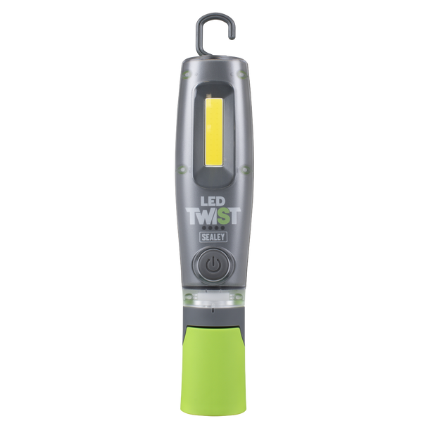Sealey LED1001G ⏐ LED Twist Rechargeable Inspection Light 8W COB & 1W ...