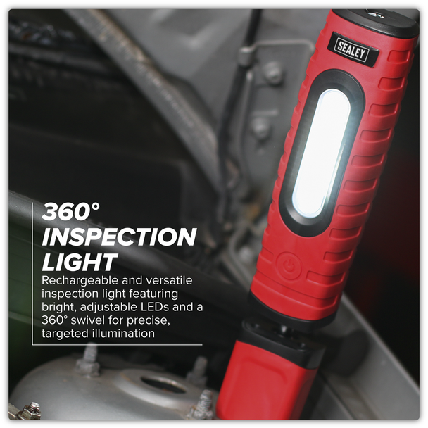 Sealey LED360PLUSR ⏐ Rechargeable 360° Inspection Light 10W & 3W SMD ...
