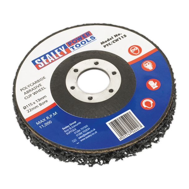 Sealey PTC/CW115 ⏐ Polycarbide Cup Wheel | Compressed Air Systems UK ...