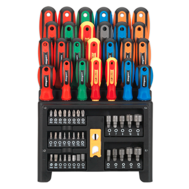 Sealey S01152 ⏐ Siegen Screwdriver, Bit & Nut Driver Set 61pc ...