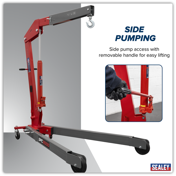 Sealey SPC2000 ⏐ Folding Engine Crane 2 Tonne | Compressed Air Systems ...