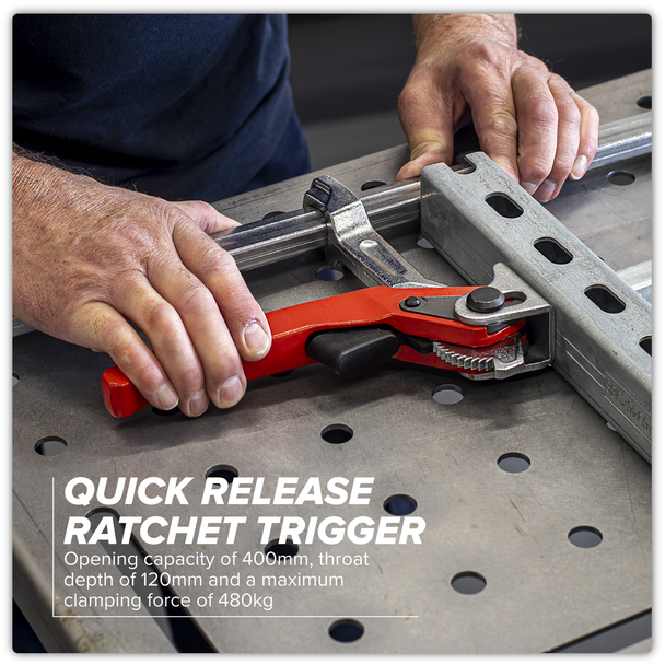 Sealey WRC400 ⏐ Welding Ratchet Clamp 400 x 120mm | Compressed Air ...